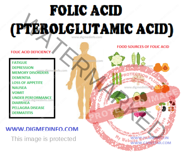 FOLIC ACID (Pterolglutamic Acid) - Causes of Folate Deficiency and ...