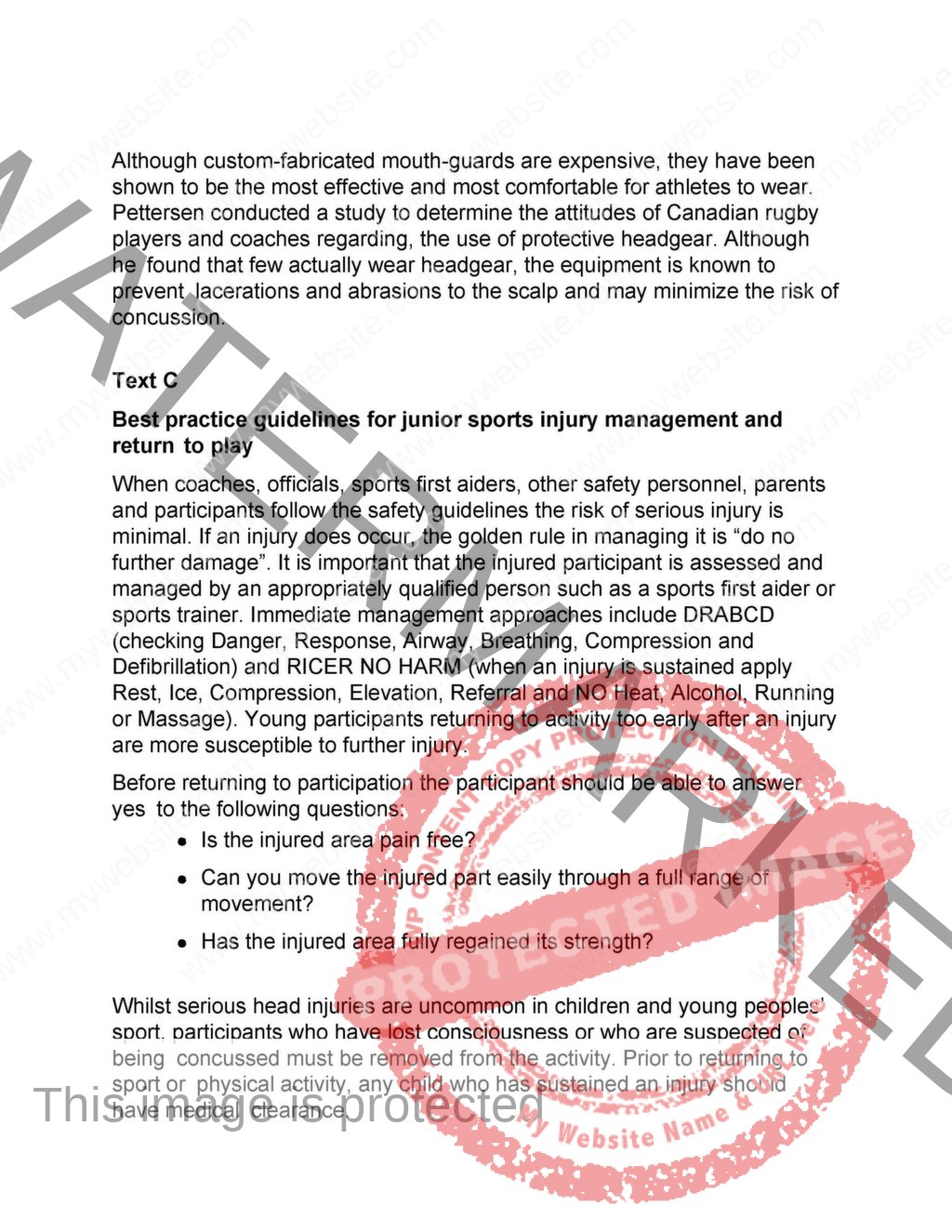 OET READING PRACTICE TEST - nurseinfo