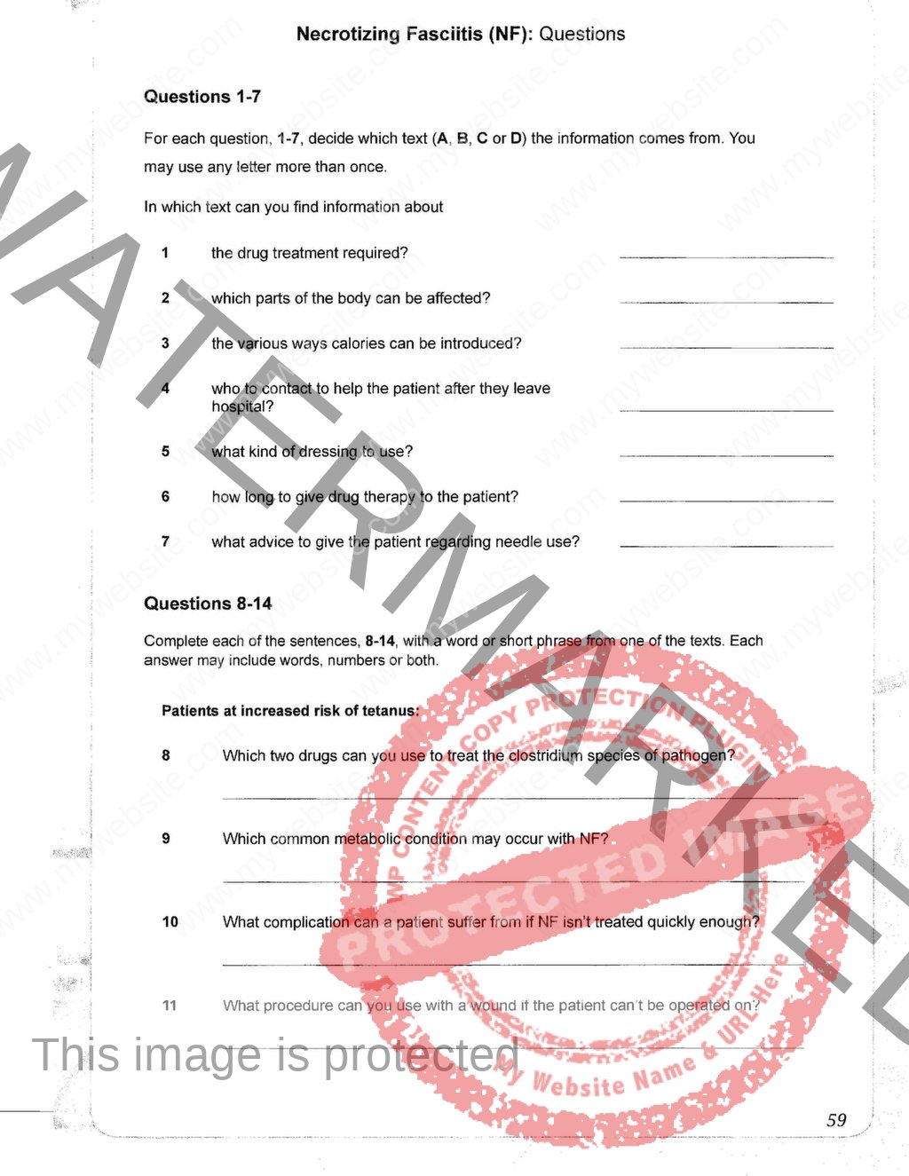 Z-SERIES, OET READING, PART – 3 - Nurse Info