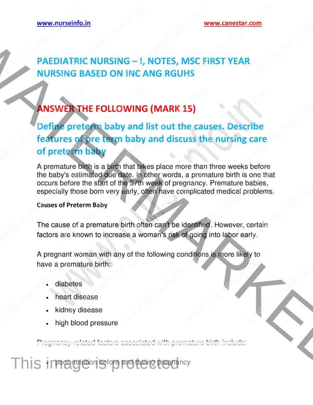 PAEDIATRIC NURSING – I, NOTES/BOOK, MSC FIRST YEAR NURSING - Nurse Info