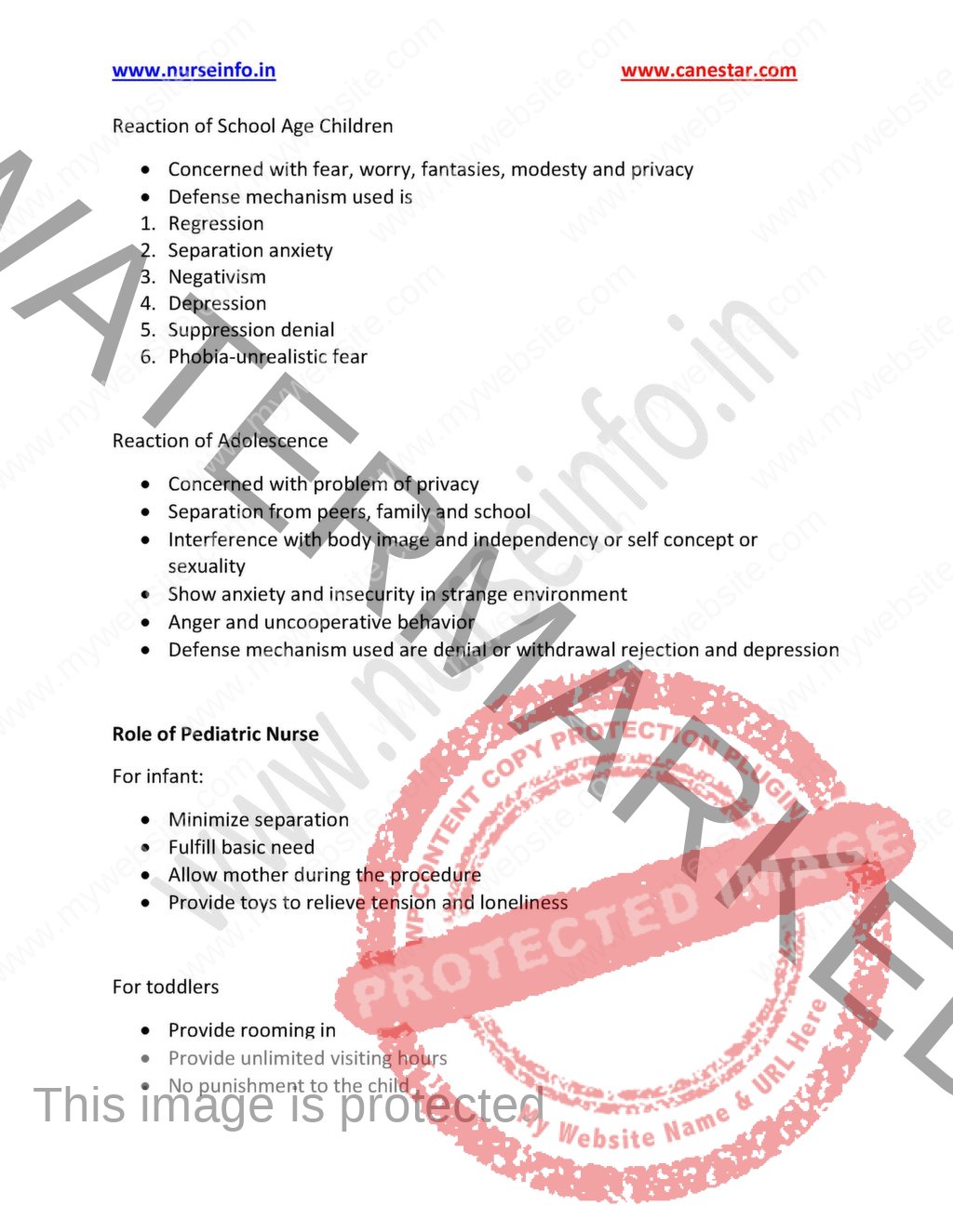 PAEDIATRIC NURSING – I, NOTES/BOOK, MSC FIRST YEAR NURSING - Nurse Info