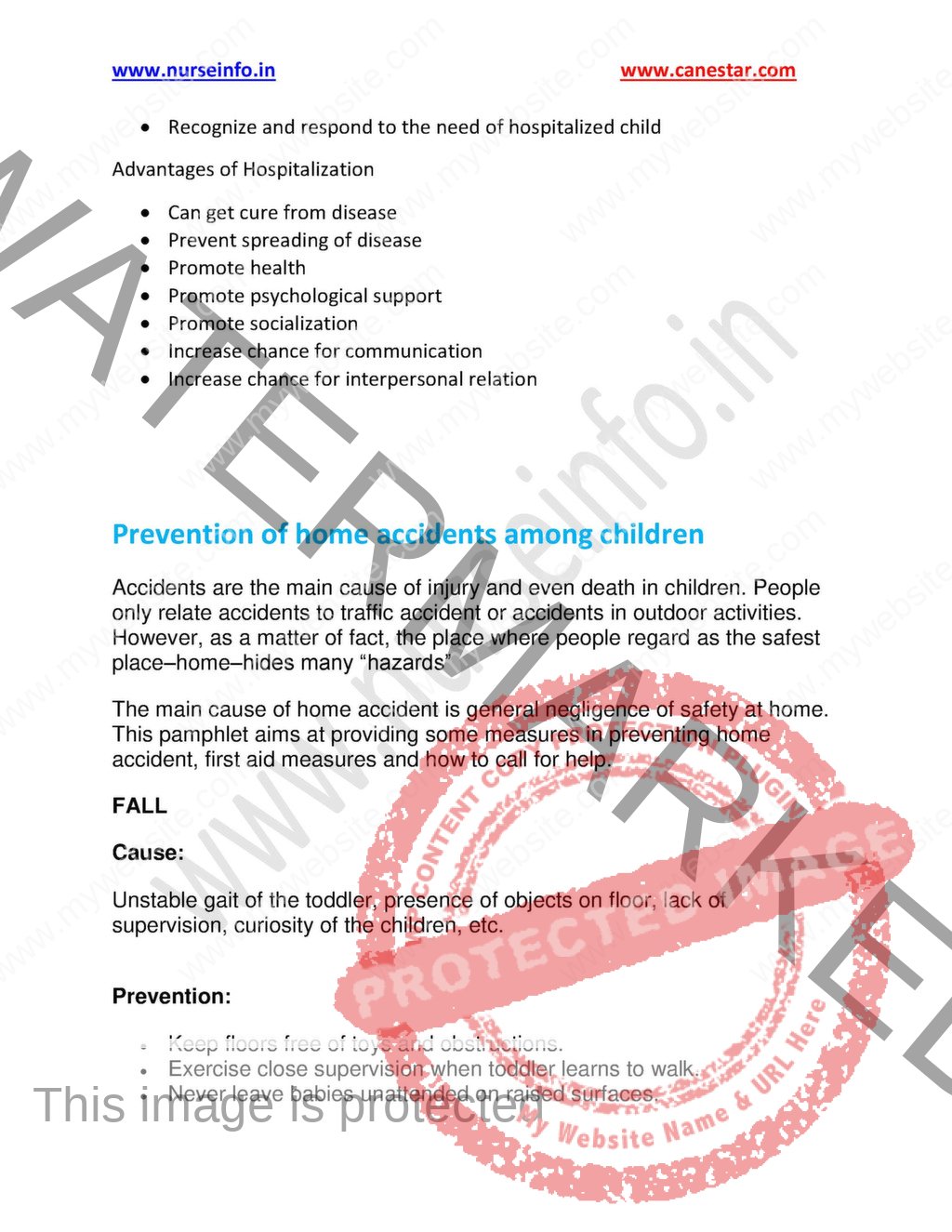 PAEDIATRIC NURSING – I, NOTES/BOOK, MSC FIRST YEAR NURSING - Nurse Info