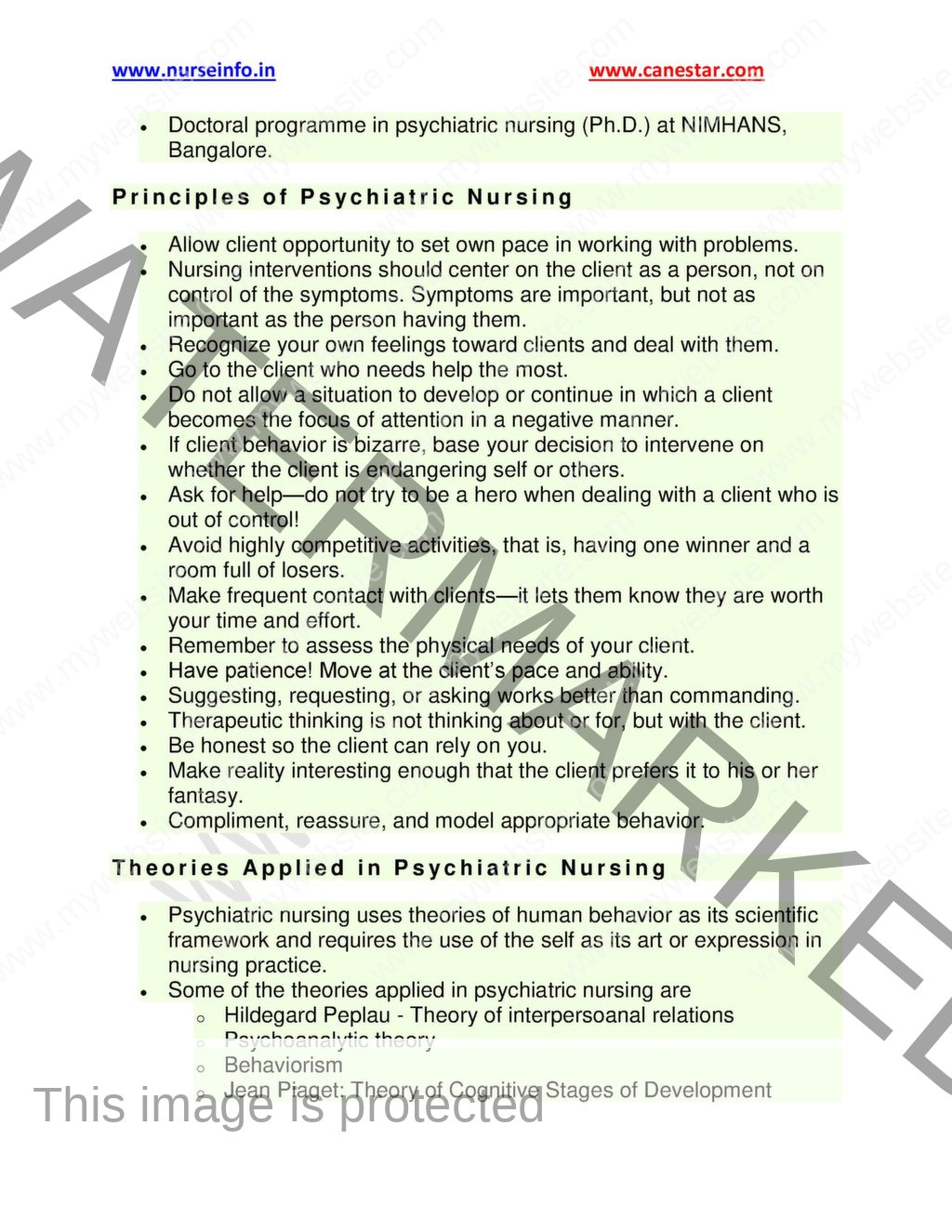 MENTAL HEALTH NURSING – I (Psychiatric Nursing) Notes/Book, MSC FIRST ...