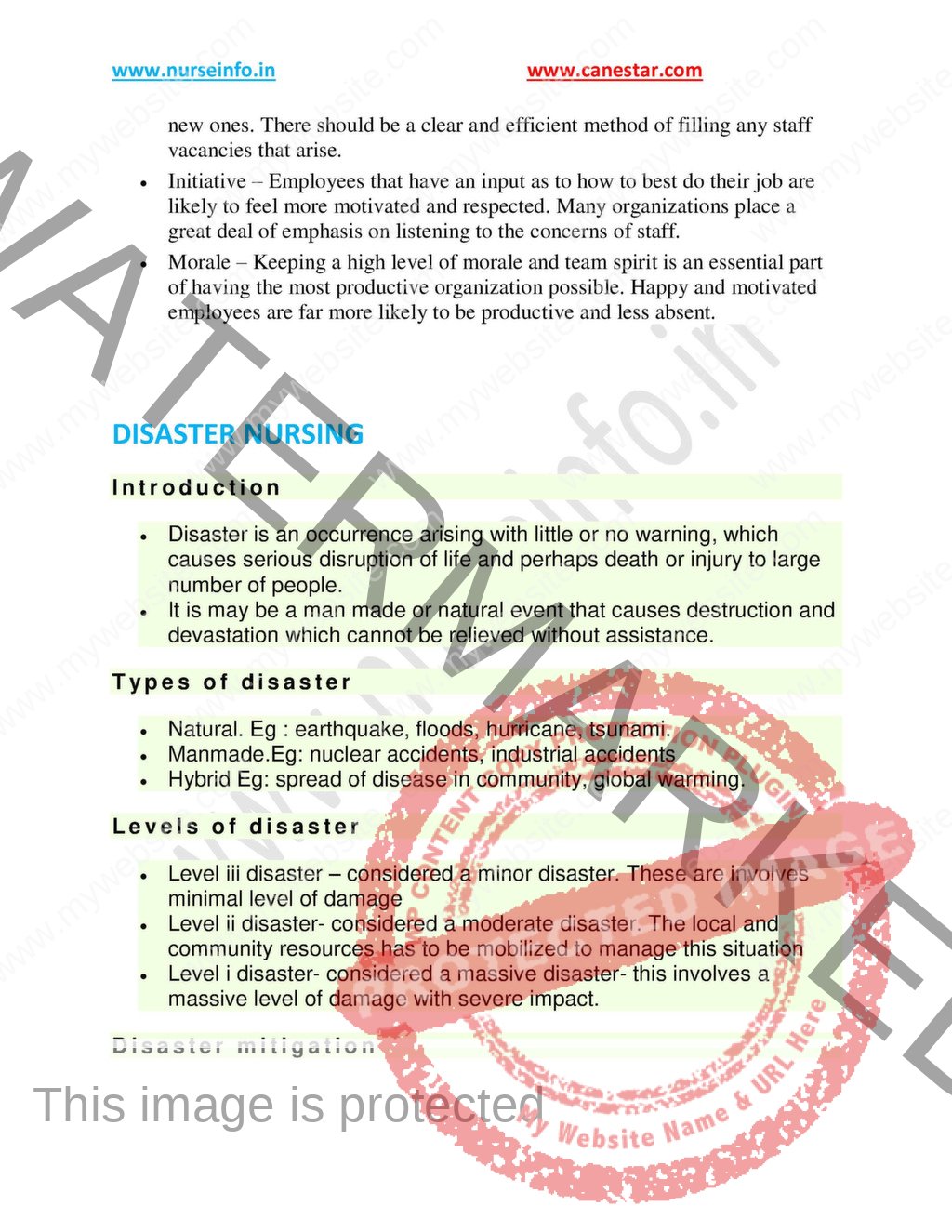 Management of Nursing Services and Education Notes, BSC and P.C. BSC ...