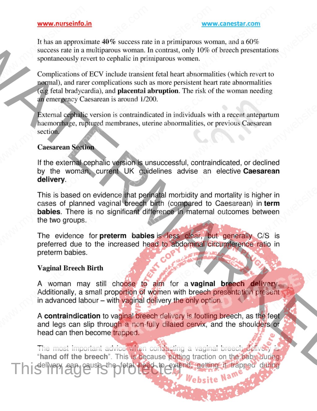 OBG Notes/Book – Midwifery Including Maternity & Gynaecological ...