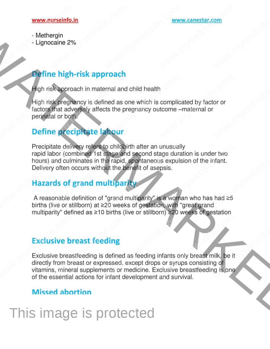 OBG Notes/Book - Midwifery Including Maternity & Gynaecological ...