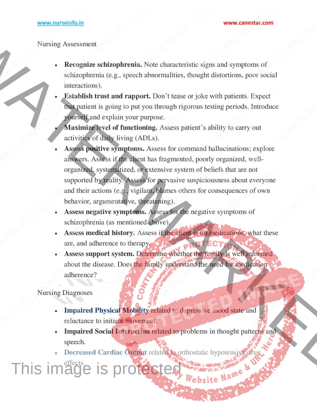 MENTAL HEALTH (PSYCHIATRIC) NURSING NOTES- BSC NURSING THIRD YEAR ...