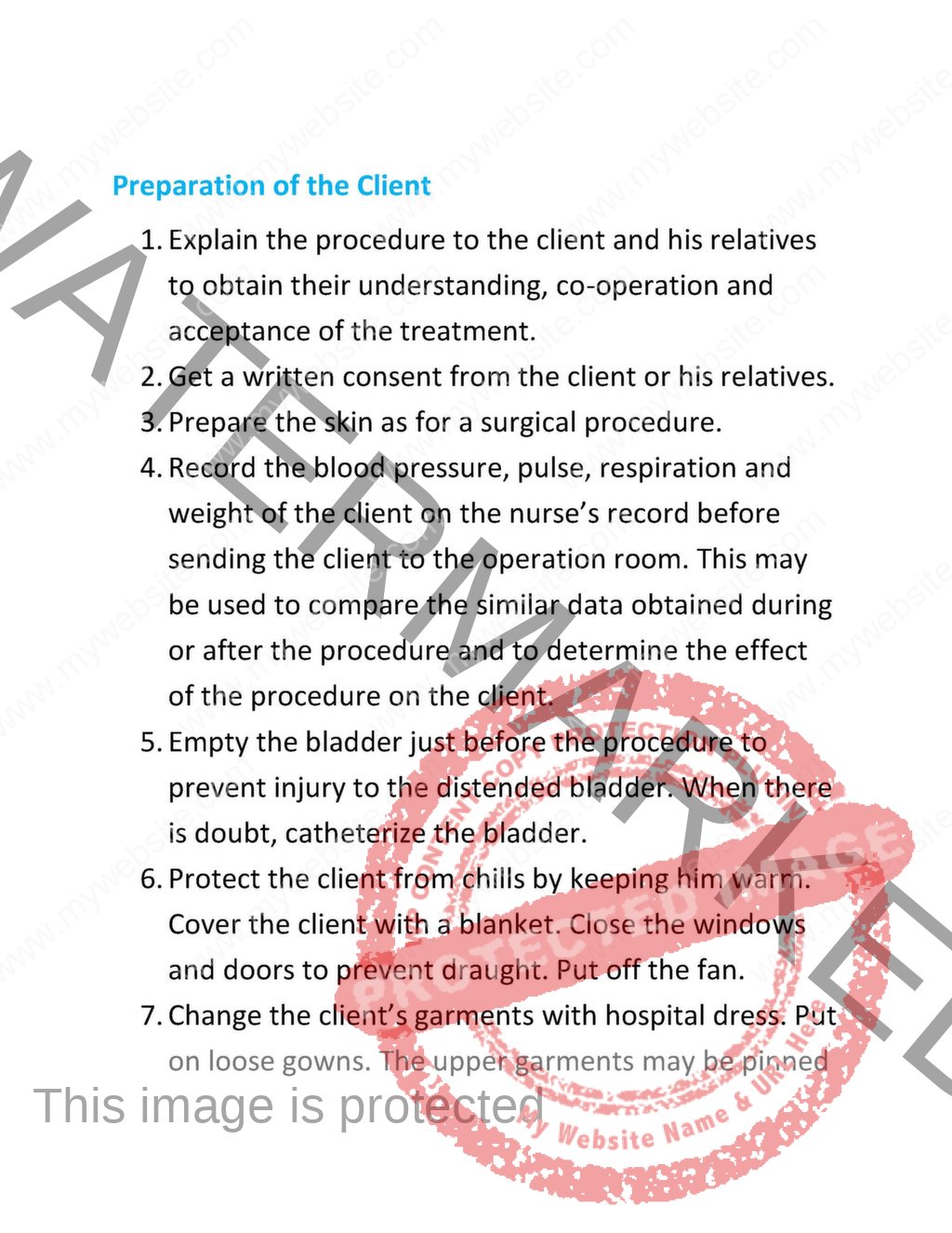 Fundamental of Nursing Procedure (PDF) - Nurse Info