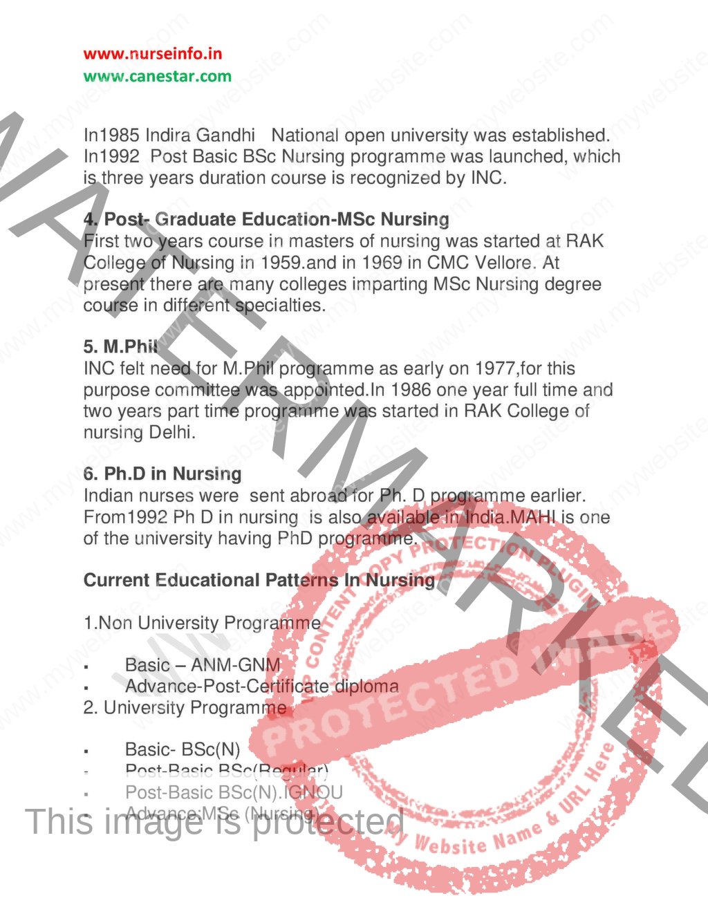 P.C. or P.B. BSC NURSING – Nursing Foundation (Nursing Notes) - Nurse Info