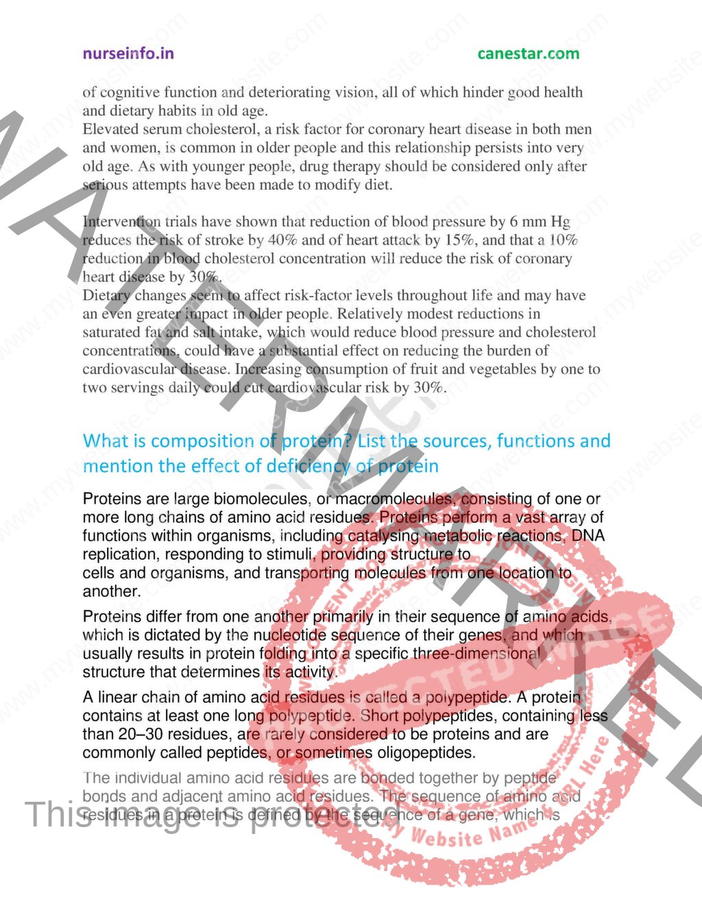 Nutrition and Dietetics Notes/Book (PDF) for P.C. BSC First Year ...