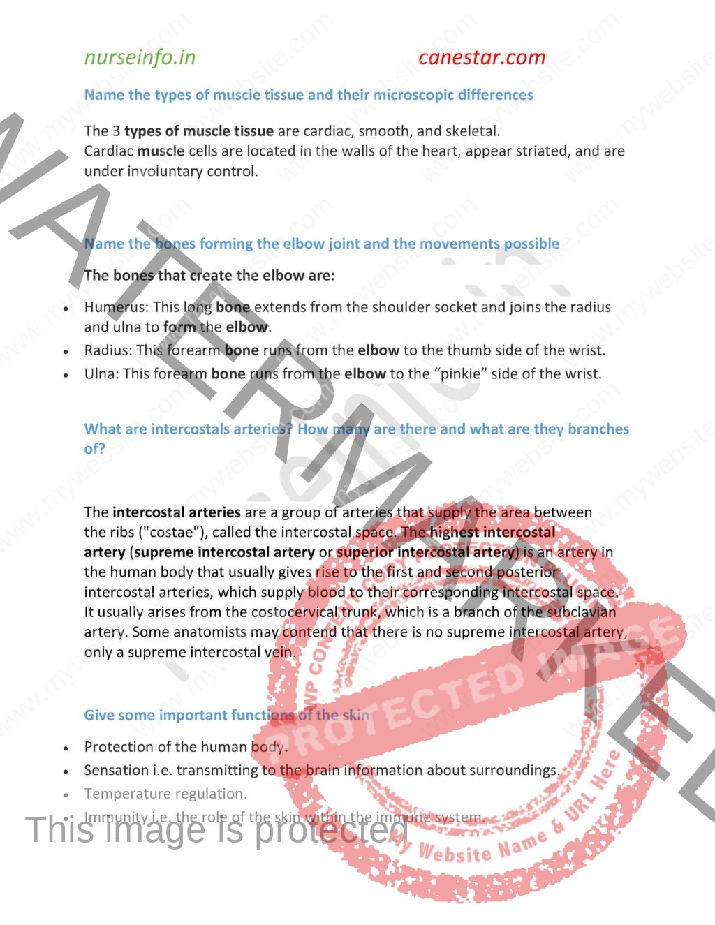 BSc Nursing First Year Anatomy Notes/Book (PDF) | nurseinfo