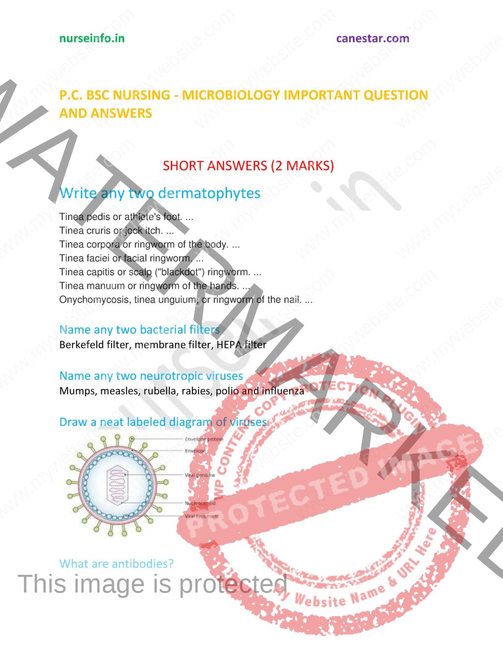 Microbiology Notes/Book (PDF) for P.C. or P.B. BSc Nursing First Year ...