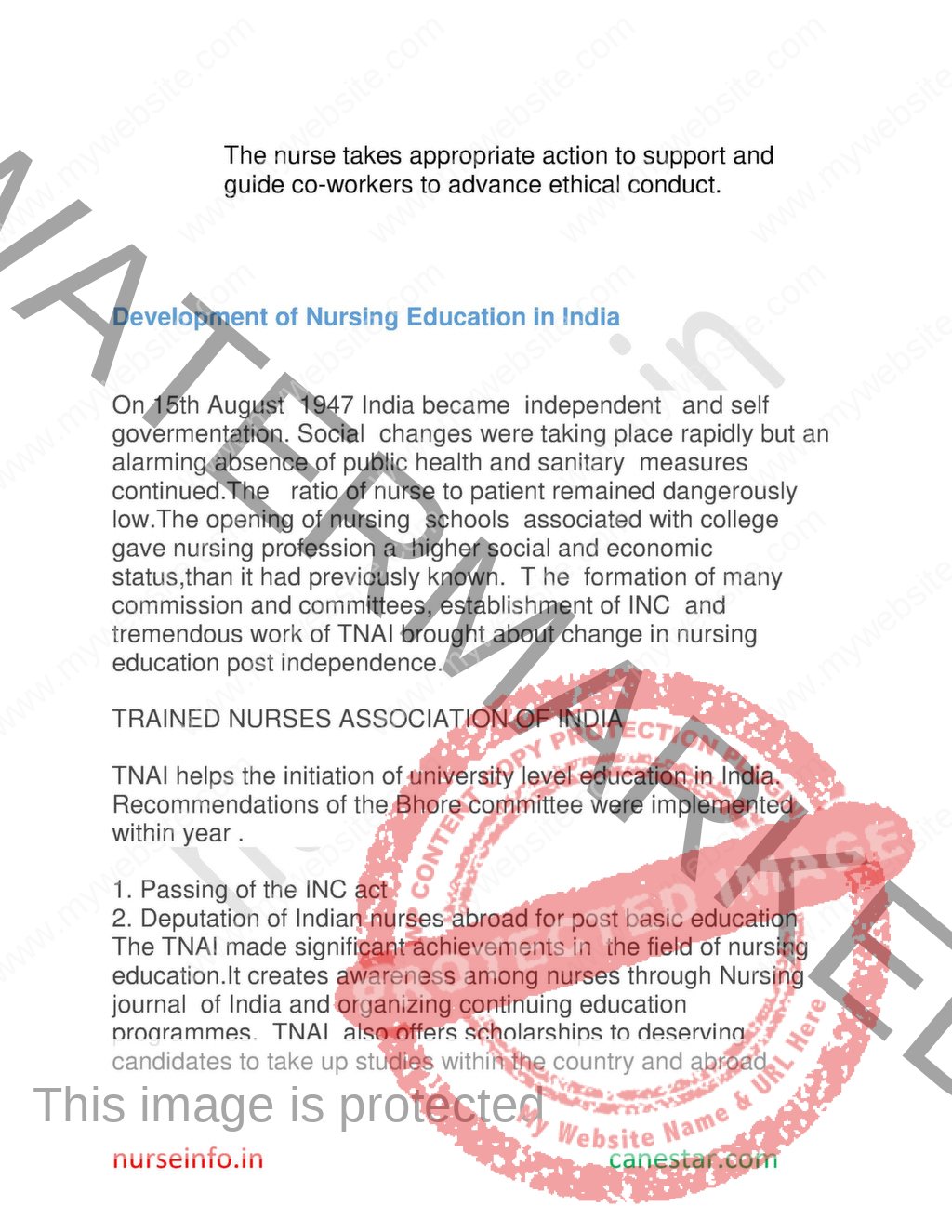 BSC Nursing First Year "Nursing Foundation" Notes/Book (PDF) | nurseinfo