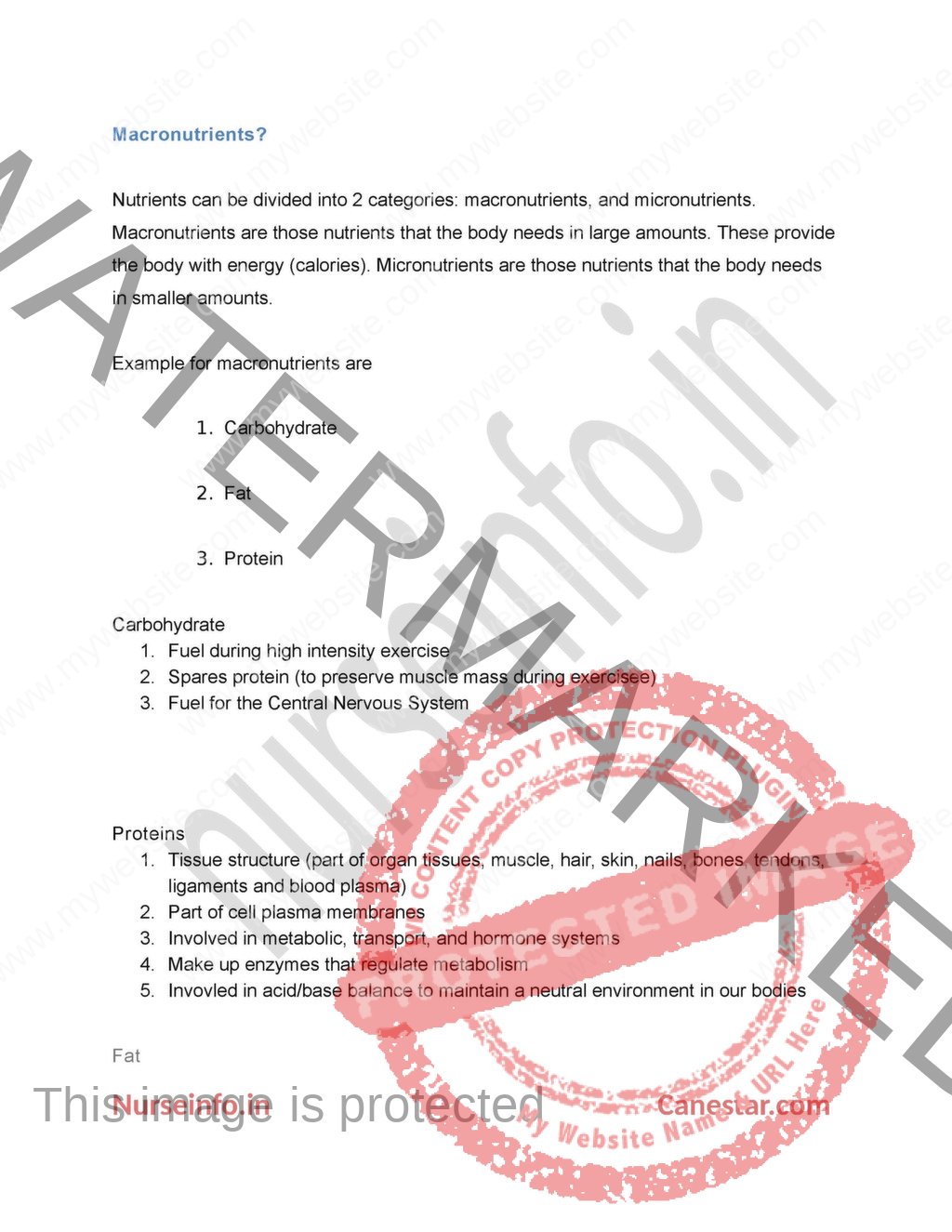 BSC Nursing Nutrition Notes/Book (PDF) - Nurse Info