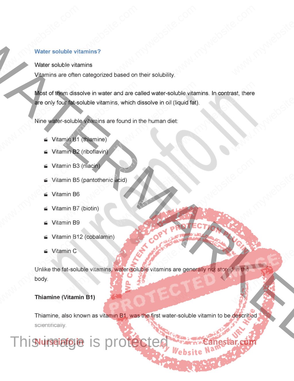 BSC Nursing Nutrition Notes/Book (PDF) | nurseinfo