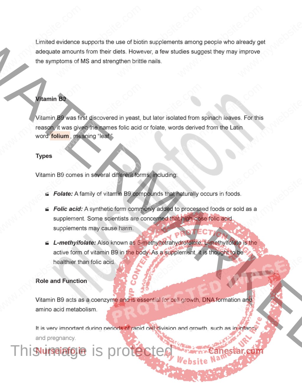 BSC Nursing Nutrition Notes/Book (PDF) | nurseinfo