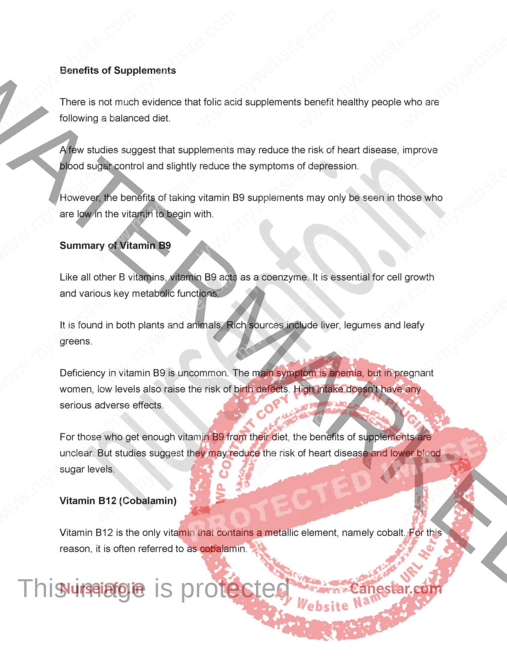 BSC Nursing Nutrition Notes/Book (PDF) | nurseinfo