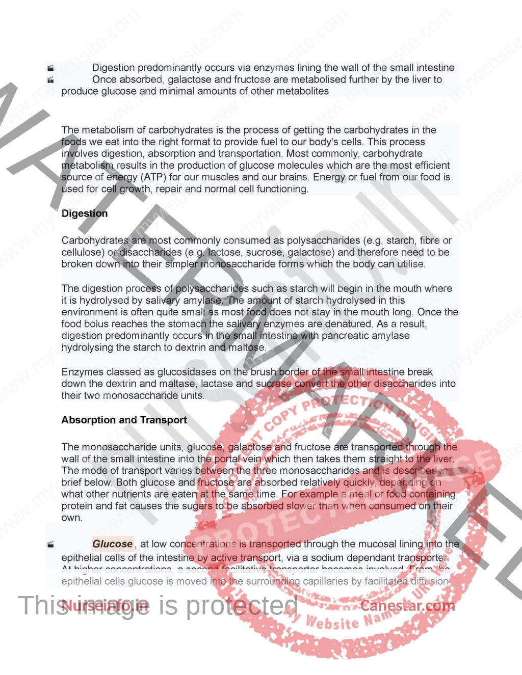 BSC Nursing Nutrition Notes/Book (PDF) | nurseinfo