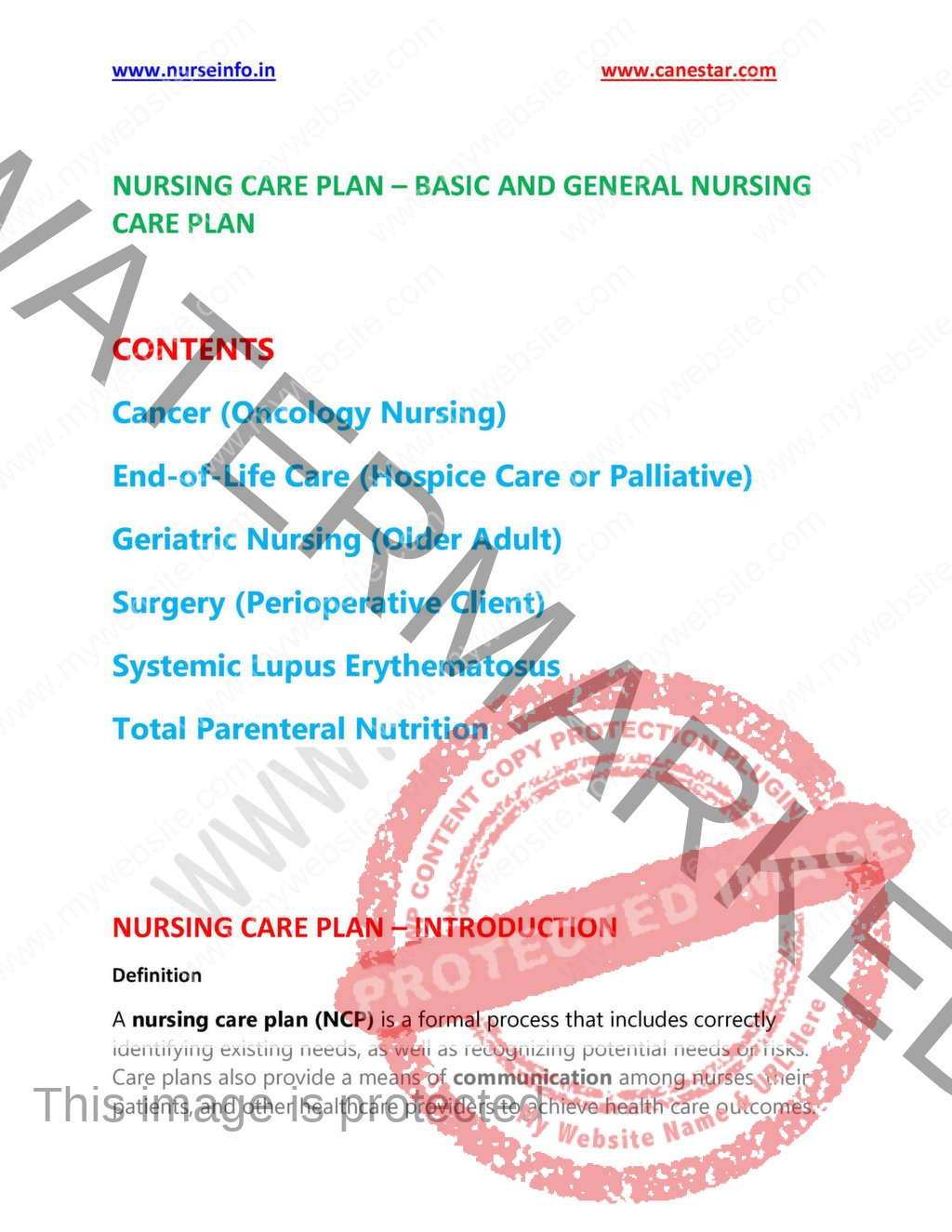 BASIC AND GENERAL NURSING CARE PLAN BOOK (PDF) - Nurse Info