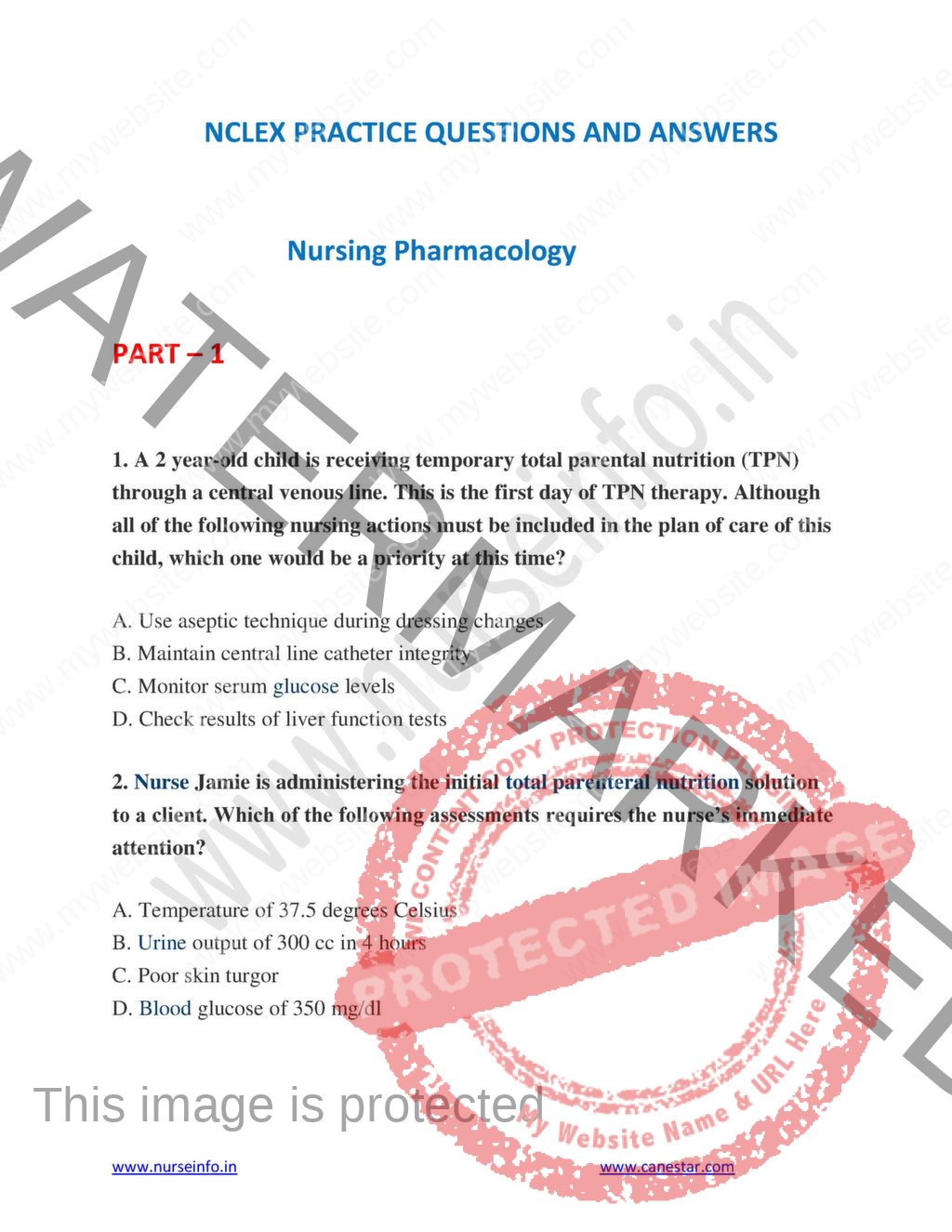 NCLEX PRACTICE BOOK (PDF) PHARMACOLOGY QUESTIONS AND ANSWERS - Nurse Info