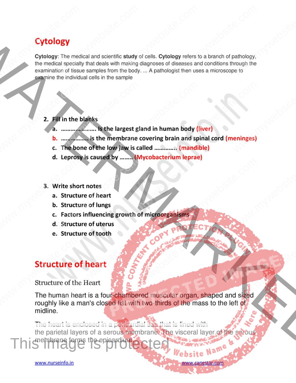 GNM (General Nursing and Midwifery) First Year BIOSCIENCE Notes/Book ...