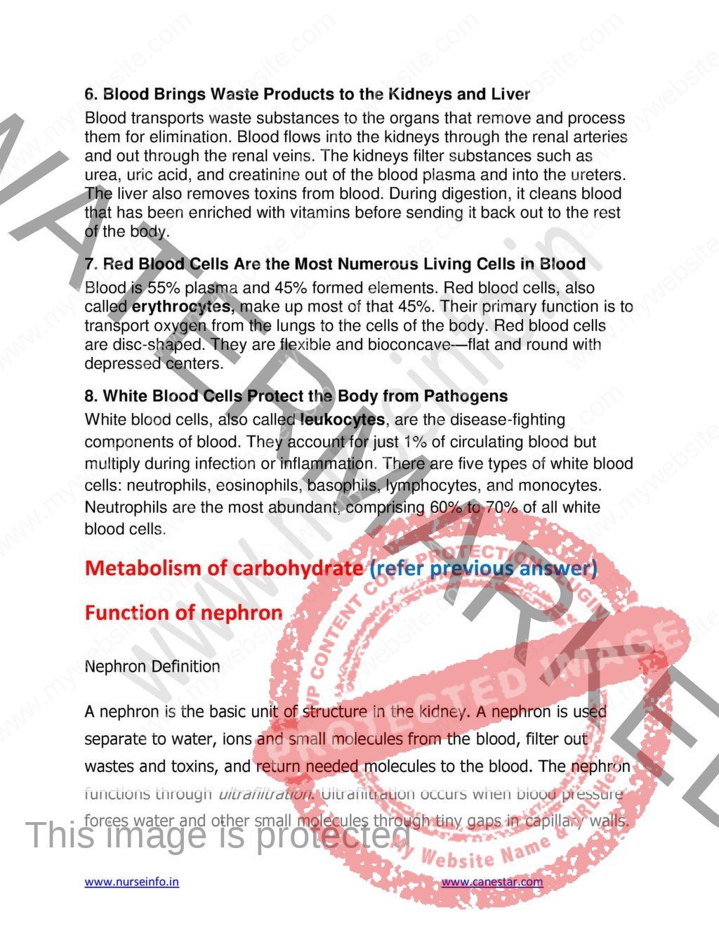 GNM (General Nursing and Midwifery) First Year BIOSCIENCE Notes/Book ...