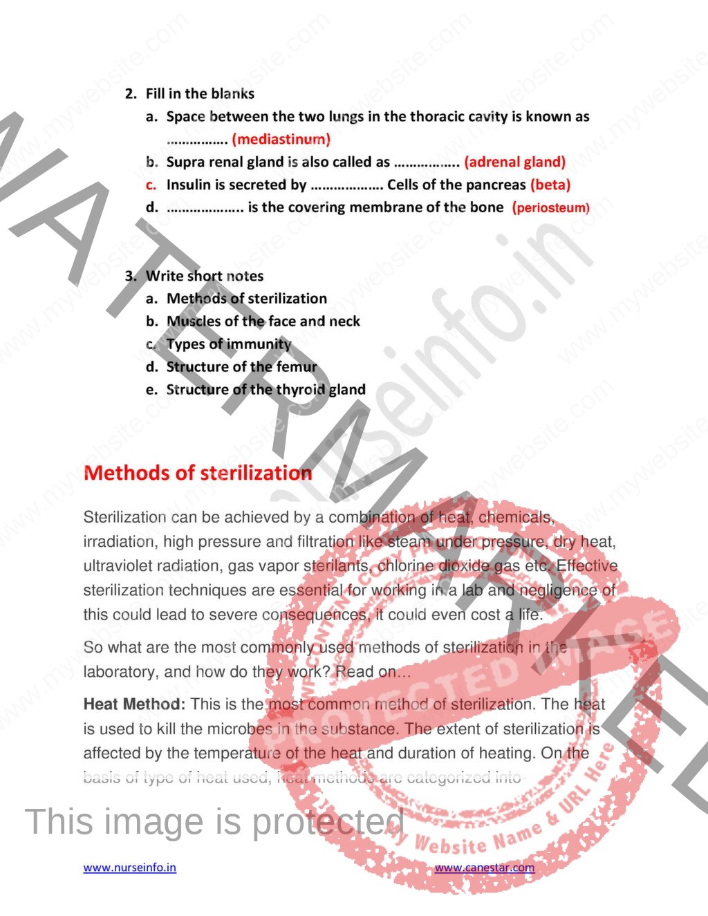 GNM General Nursing And Midwifery First Year BIOSCIENCE Notes Book