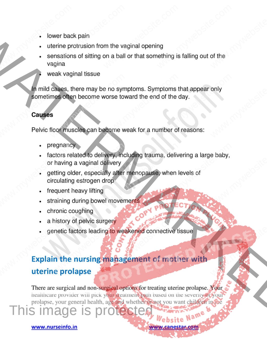 GNM MIDWIFERY & GYNAECOLOGY – THIRD YEAR NURSING NOTES (PDF) Solved ...