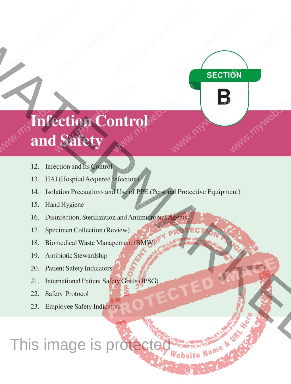 Free Infection Control and Safety Notes for BSC Nursing Second Year - # ...